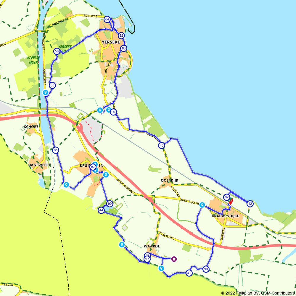 3535549 Route along the Eastern and Western Scheldt