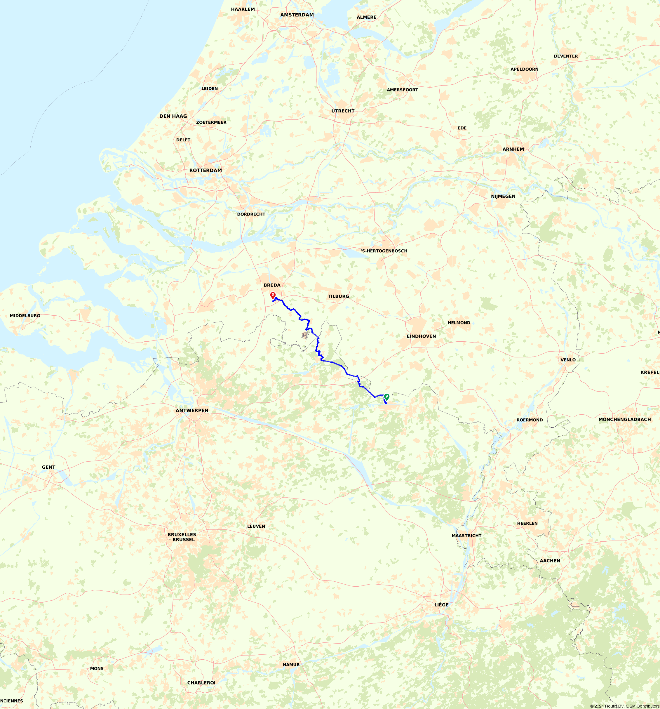 Day 3 From Lommel to Breda - Lommel - Cycling route | Route.nl