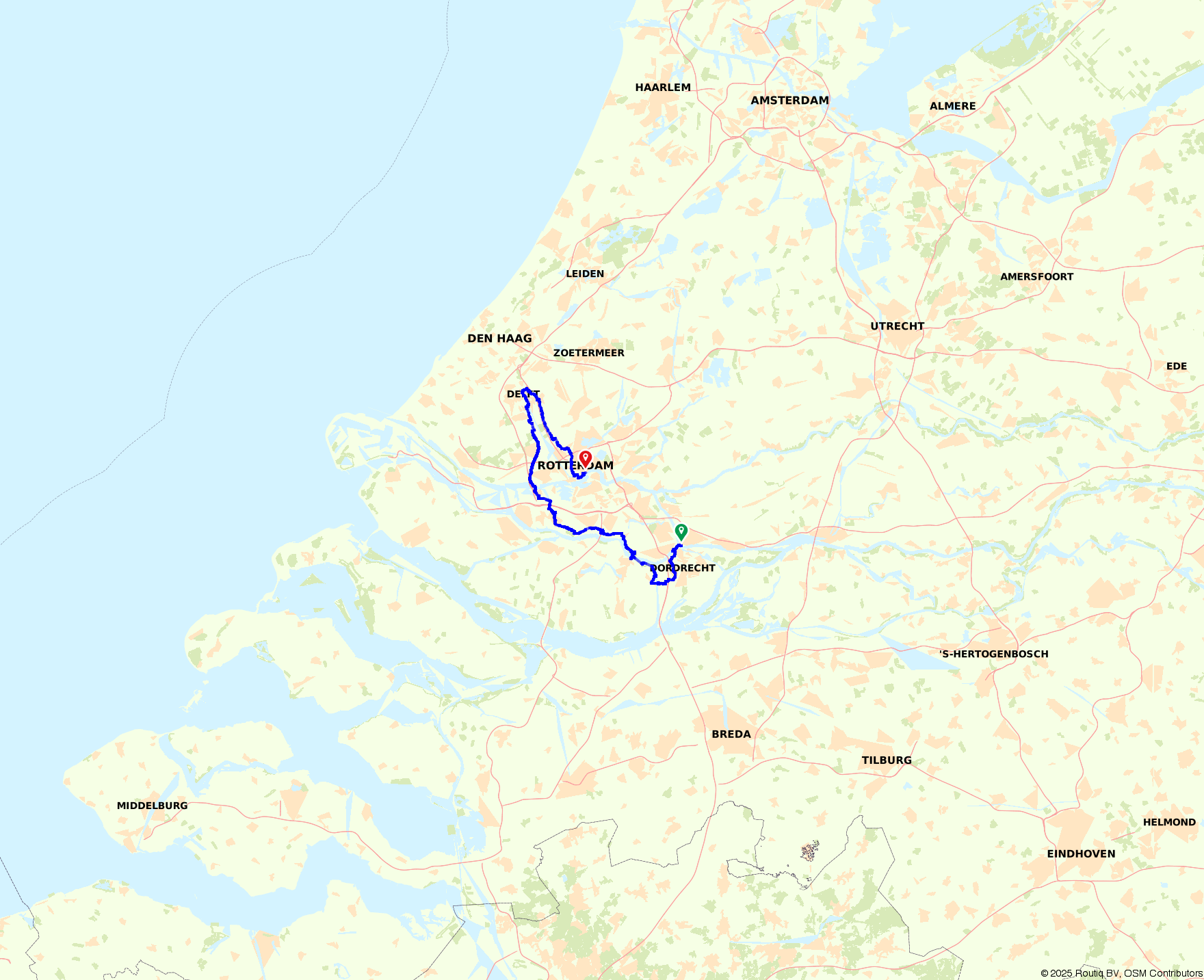 3602346 Delft-Rotterdam-Dordrecht-\\\'s Gravendeel-Rotterdam-Delft