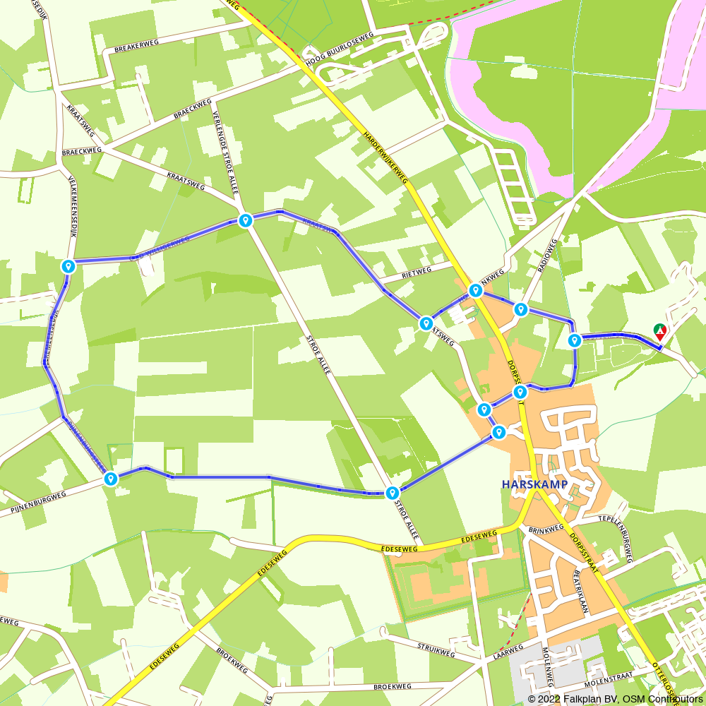 Walking through the outskirts of Harskamp - Ede - Hiking route | Route.nl