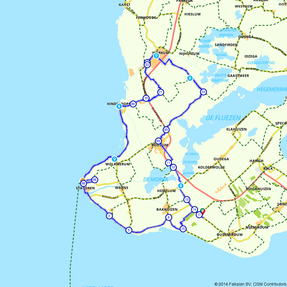 362870 Jopie Huisman route, Rijs - Workum
