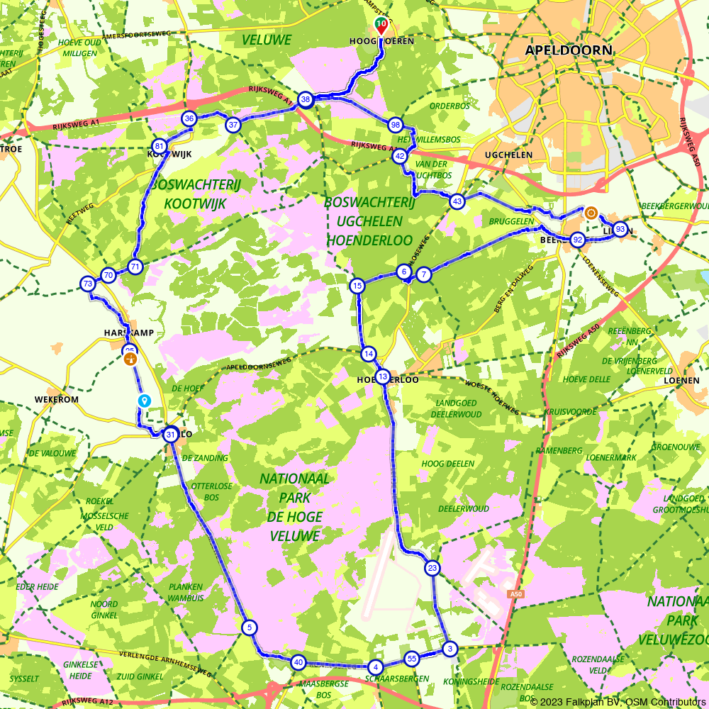 Cycling along the edge of De Hoge Veluwe - - Cycling route | Route.nl