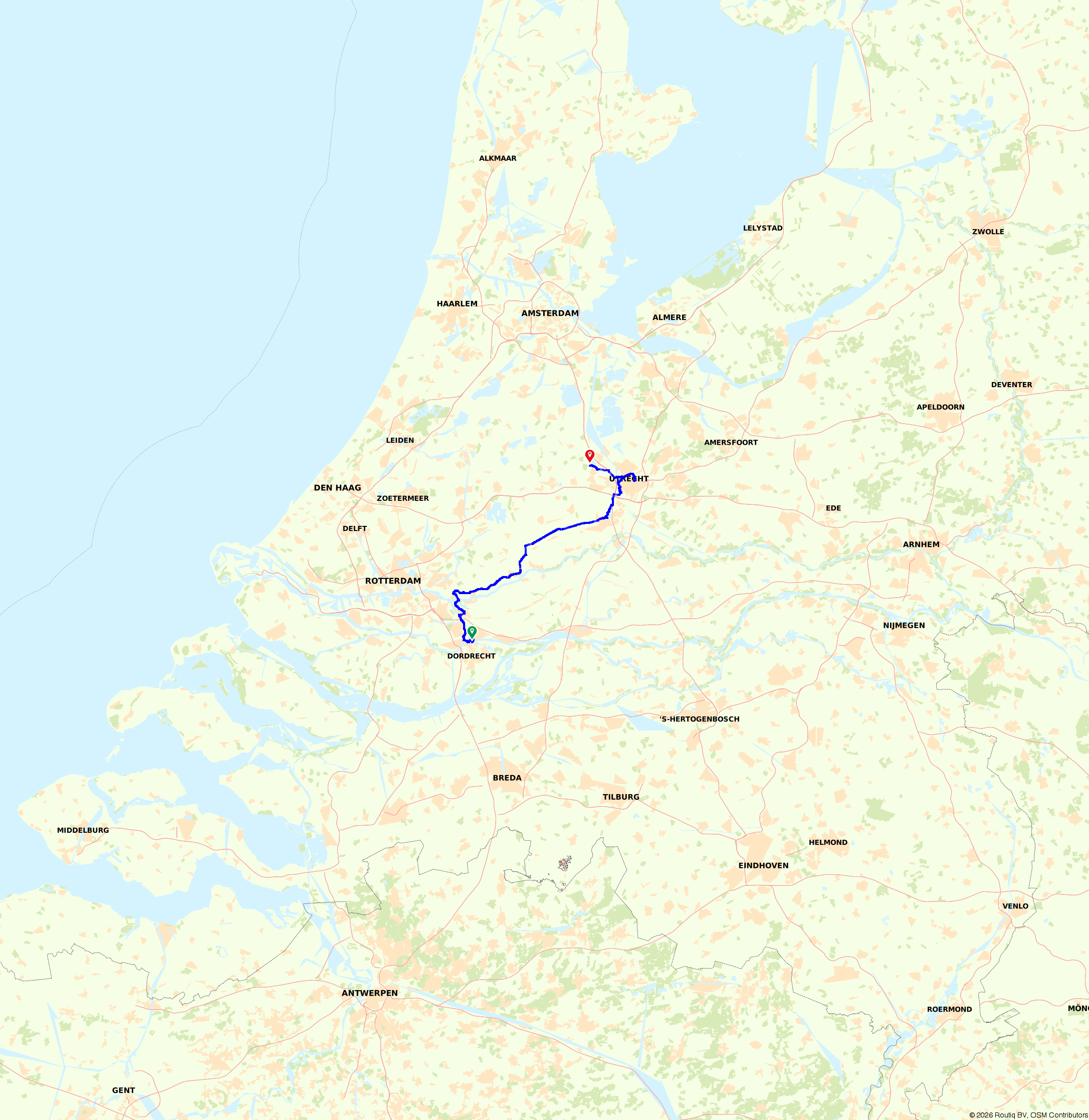 Dordrecht - Vleuten - Dordrecht - Cycling route | Route.nl