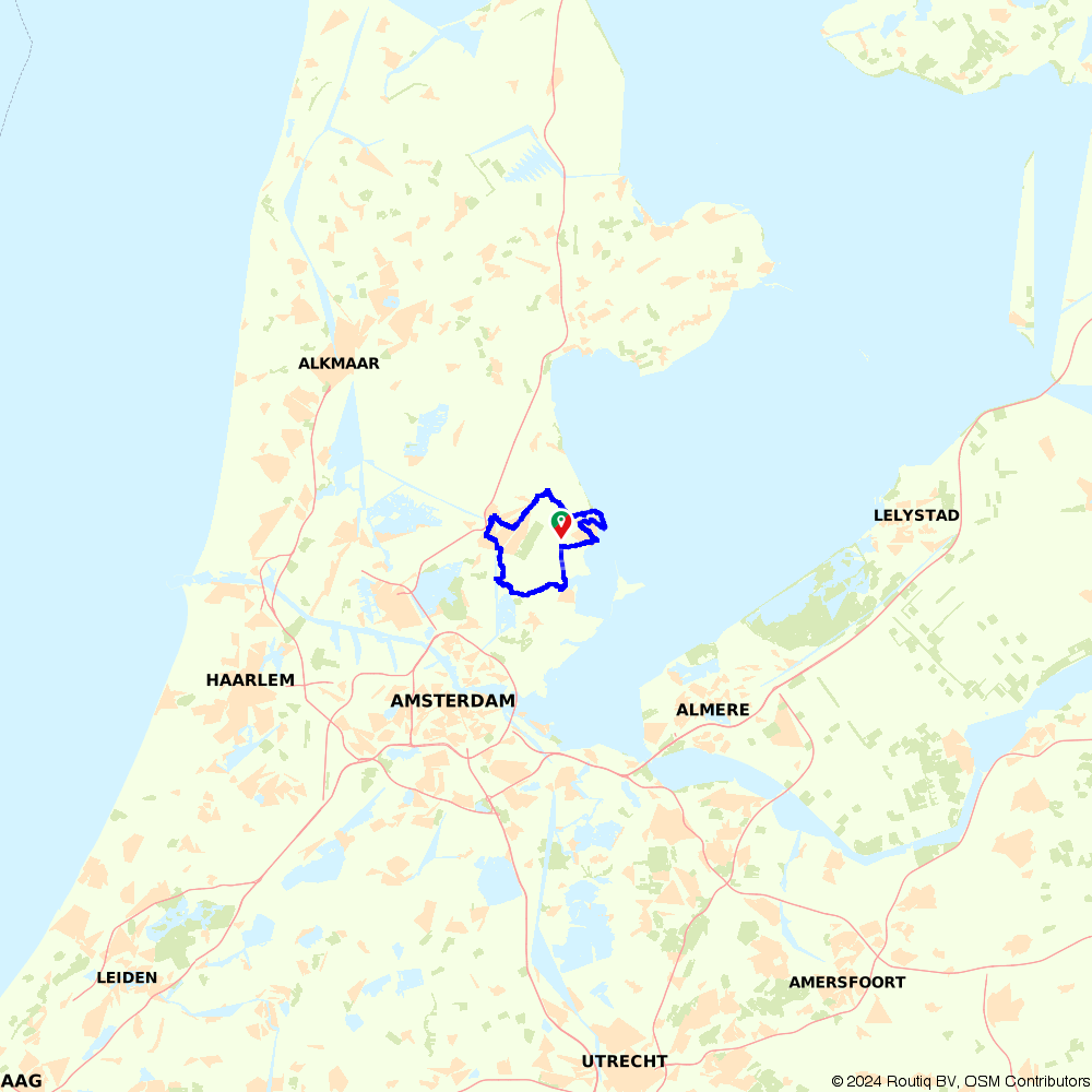 Tour of Edam map 13 - Edam-Volendam - Cycling route | Route.nl