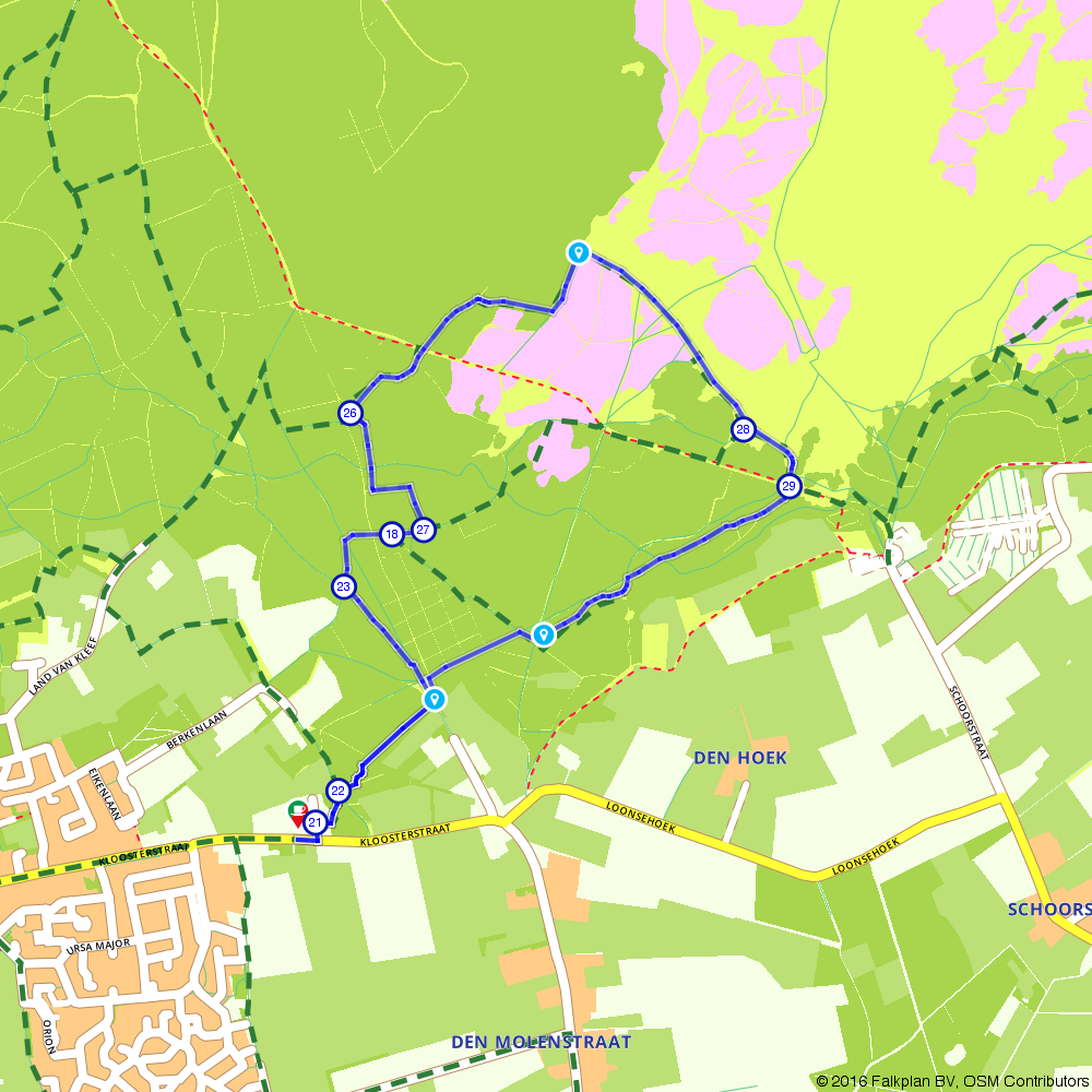 Loon and Drunen Dunes - Loon op Zand - Hiking route | Route.nl