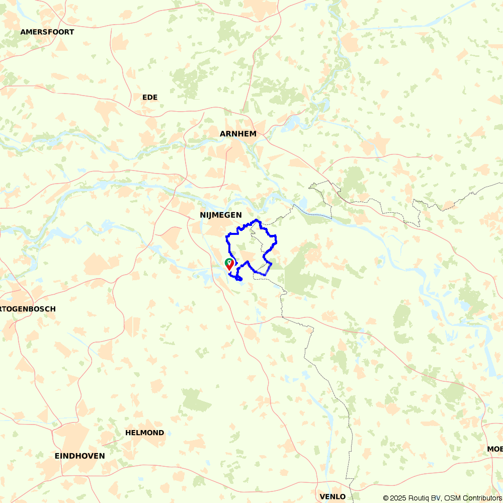 Routiq - 3705172 Cycling through the nature around Groesbeek