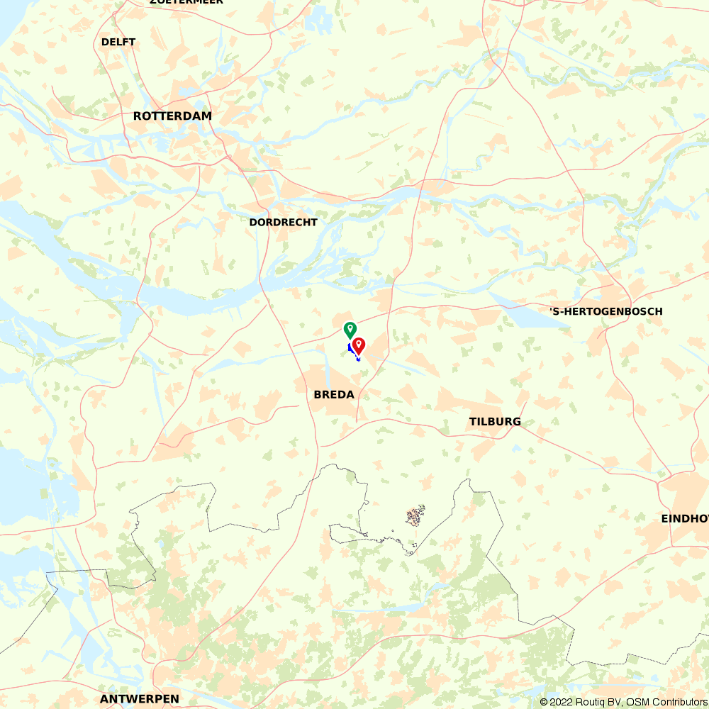 to kitten cellar - Oosterhout - Hiking route | Route.nl