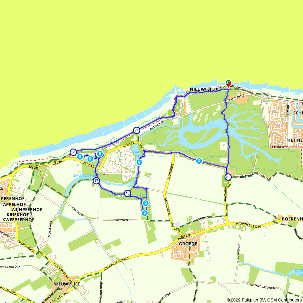 Groede - Sluis - Wandelroute | Route.nl