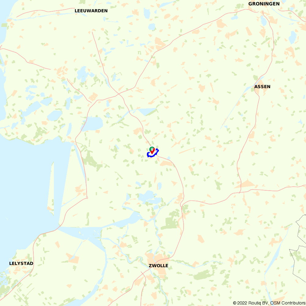 Routiq - 3758800 WNW WaterReijk - Steenwijkerwold - purple route