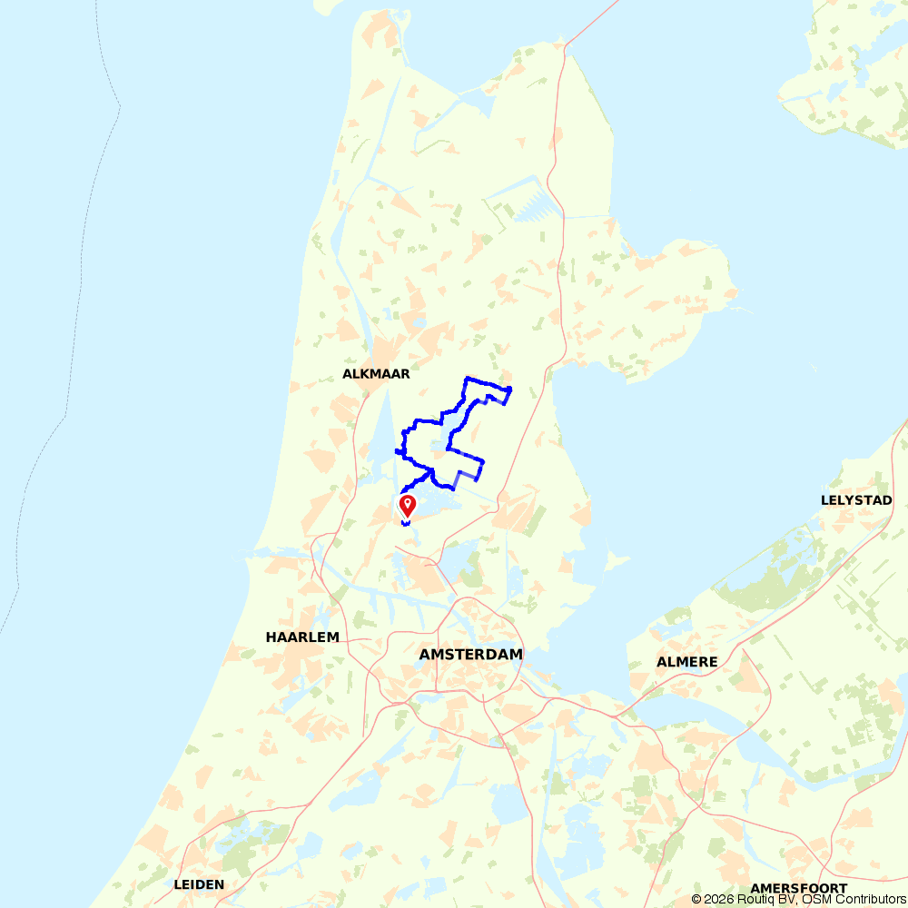 round center lake - Zaanstad - Cycling route | Route.nl