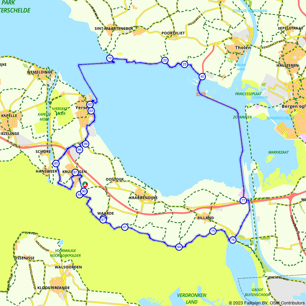 Tour of Tholen and Yerseke - Reimerswaal - Cycling route | Route.nl