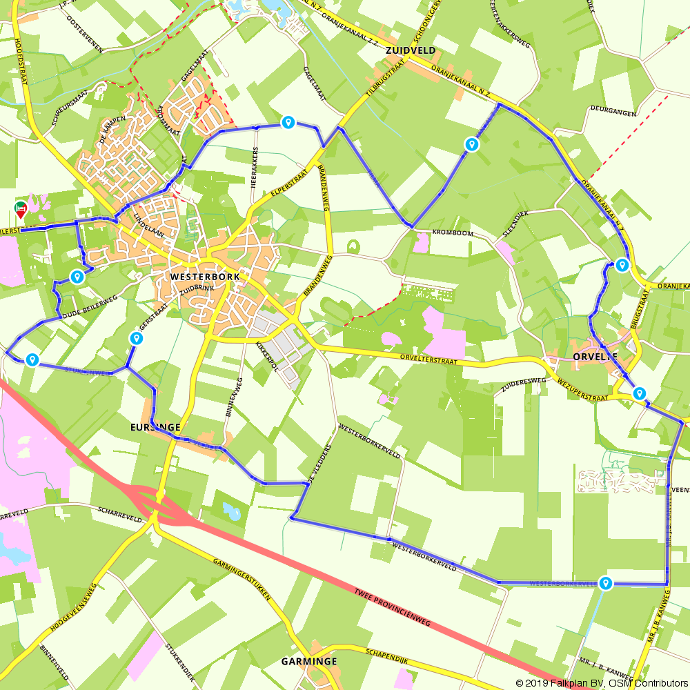 Walking from Westerbork to Orvelte - Midden-Drenthe - Hiking route ...