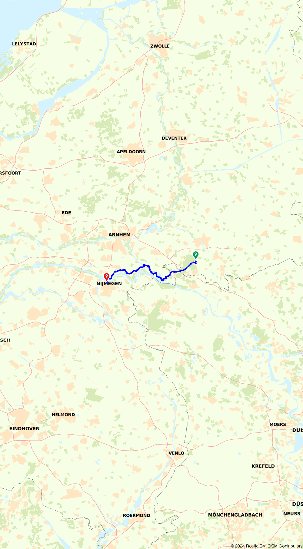 3820833 Bicycle route Zeddam - Nijmegen