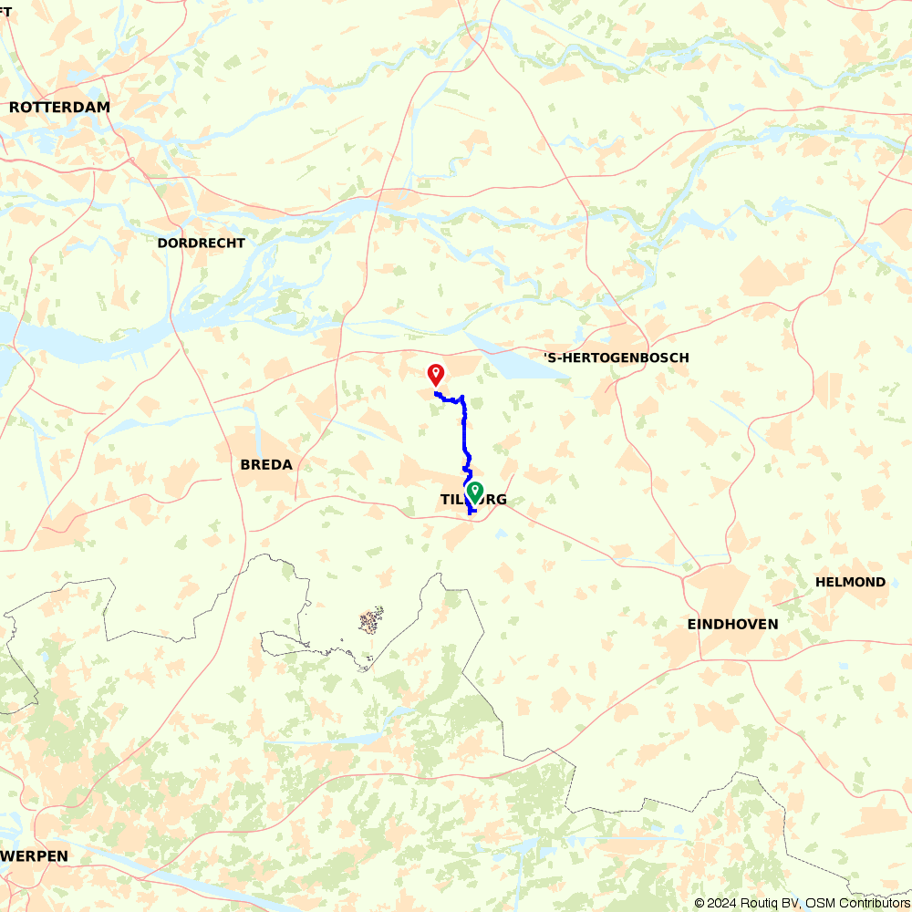 Ringbaan Zuid in Tilburg to Kaatsheuvel - Tilburg - Cycling route ...