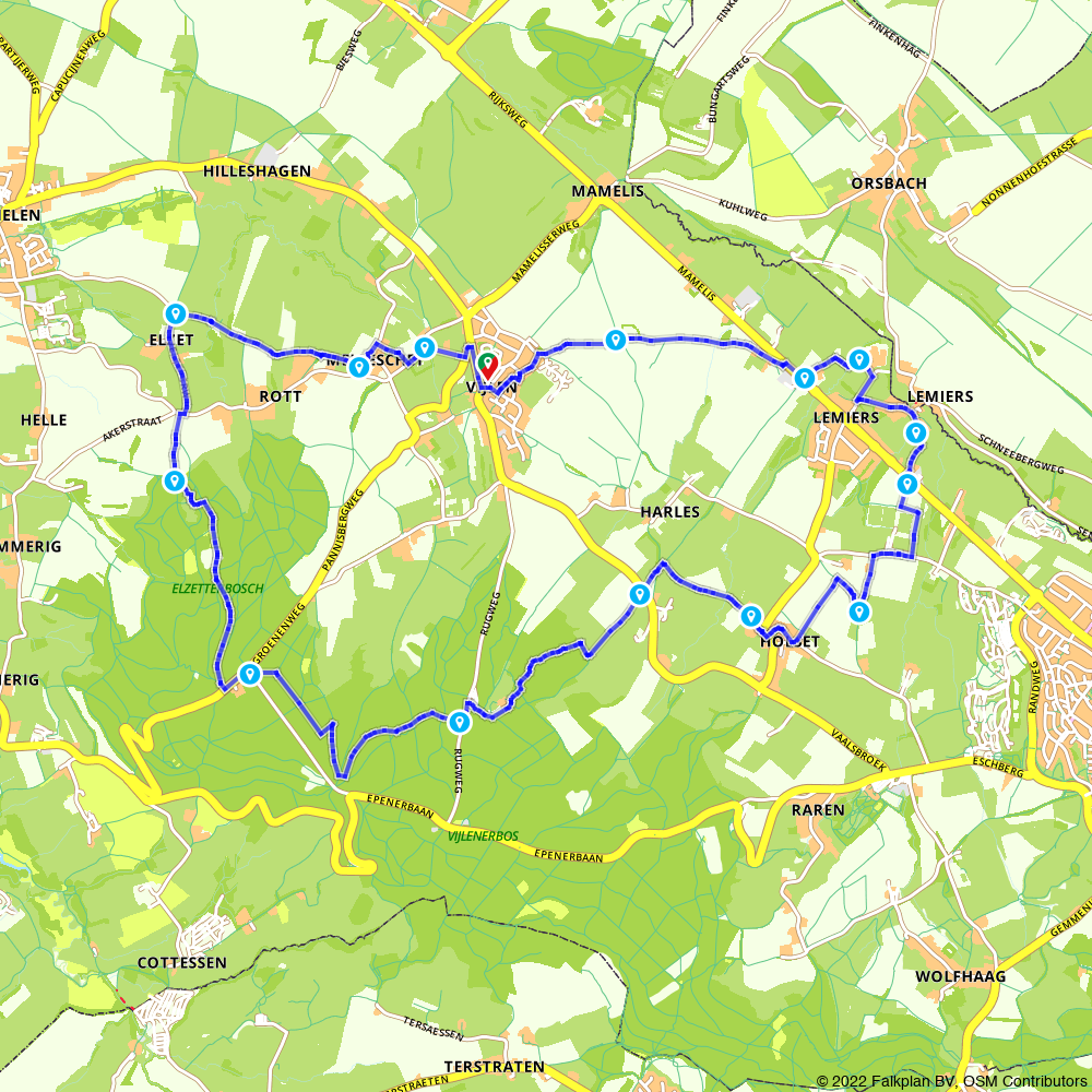 File round - Vaals - Hiking route | Route.nl