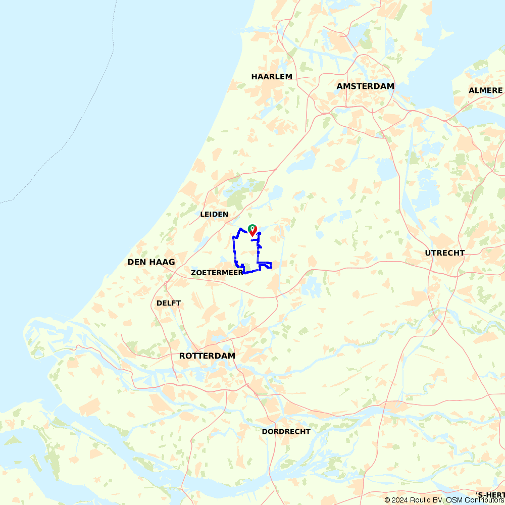 Around Bentwoud - Alphen aan den Rijn - Cycling route | Route.nl