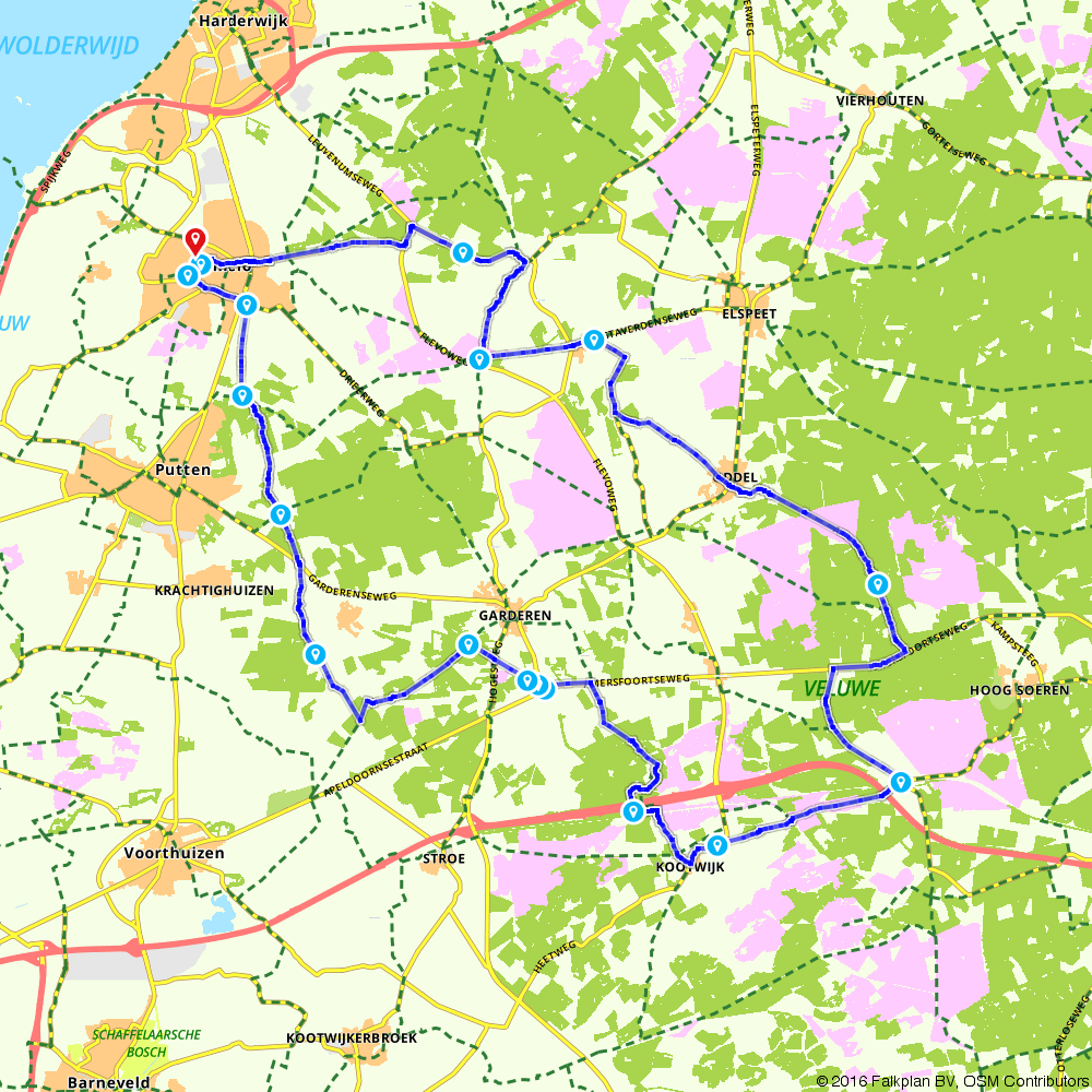 Beautiful route, starting in Ermelo - Ermelo - Cycling route | Route.nl
