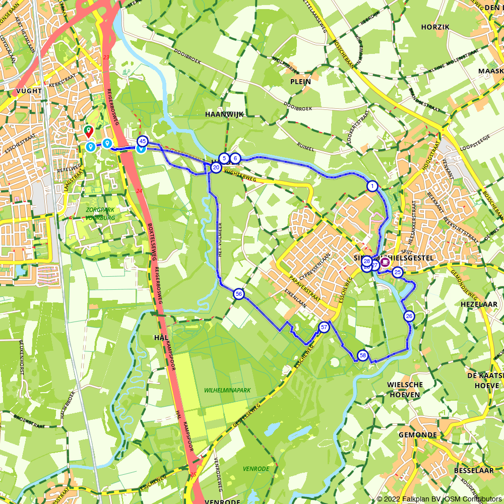 van Vught naar St. Michelsgestel - Vught - Wandelroute | Route.nl