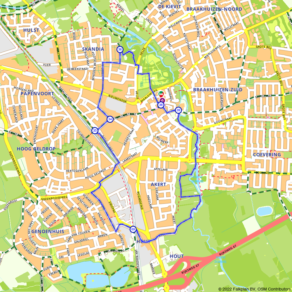 Walking through Geldrop - Geldrop-Mierlo - Hiking route | Route.nl