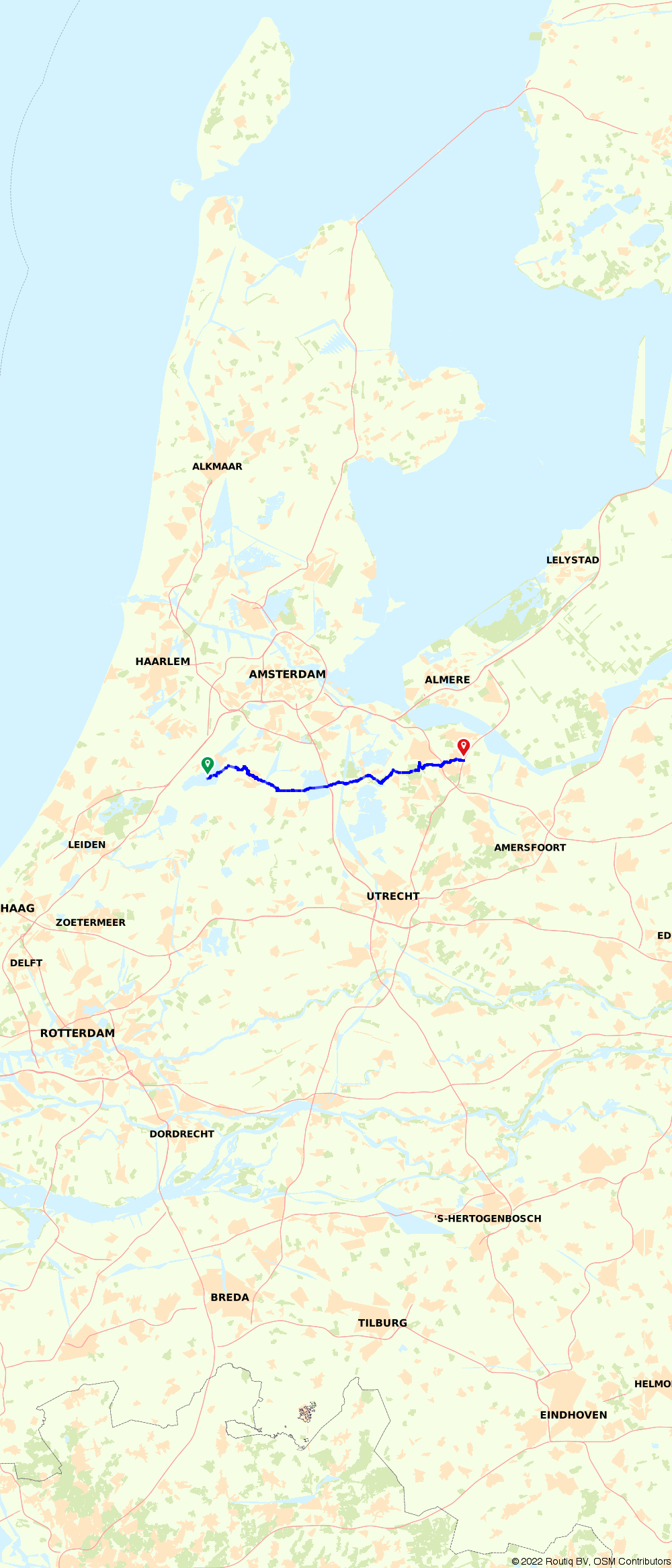 eemnes - Aalsmeer - Cycling route | Route.nl