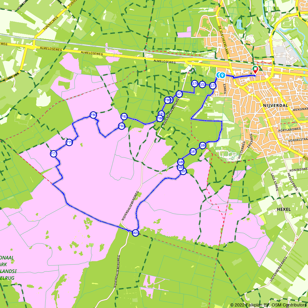 3875644 Walking over the Sallandse Heuvelrug