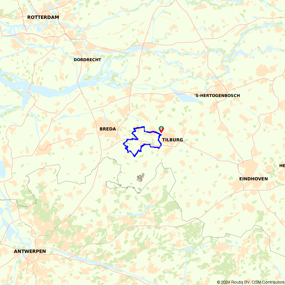 Tour of Gilze, Rijen and Tilburg - Tilburg - Cycling route | Route.nl