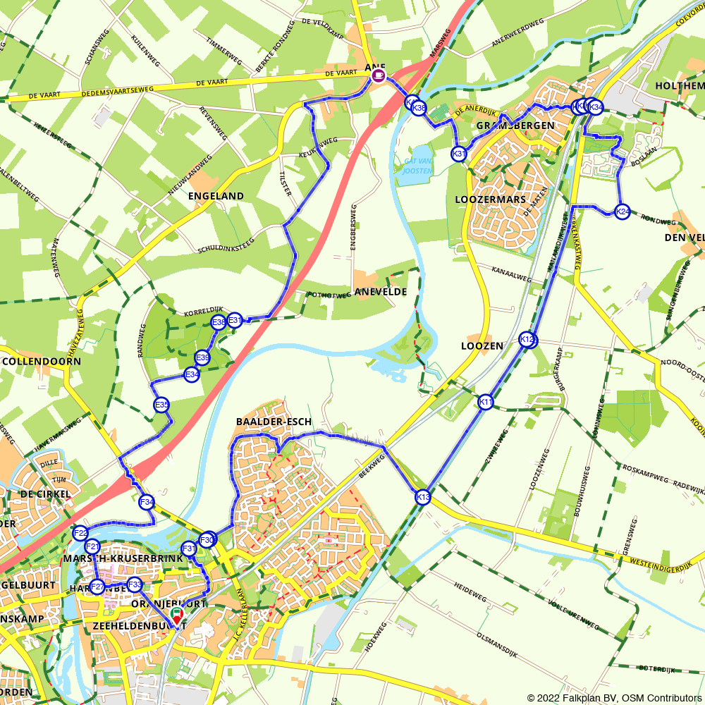 walking to the Glass House in Gramsbergen - Hardenberg - Hiking route ...