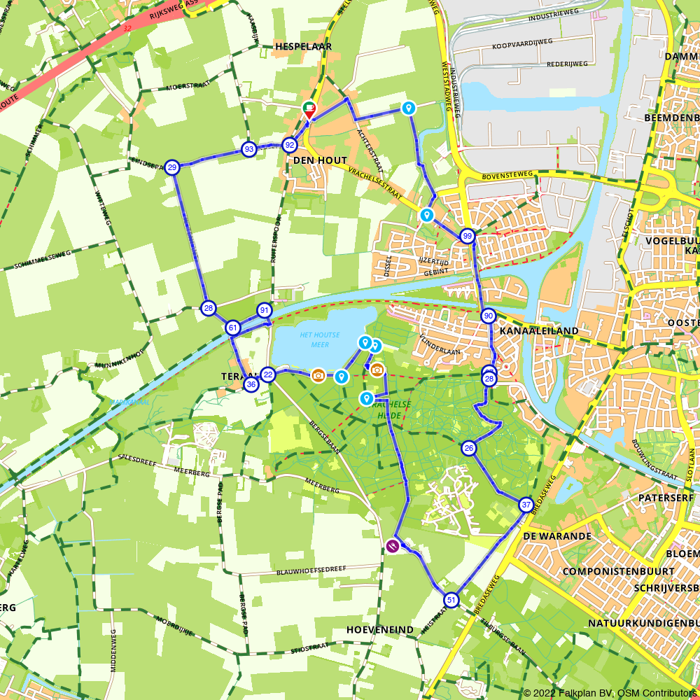 January 2023 - Oosterhout - Hiking route | Route.nl