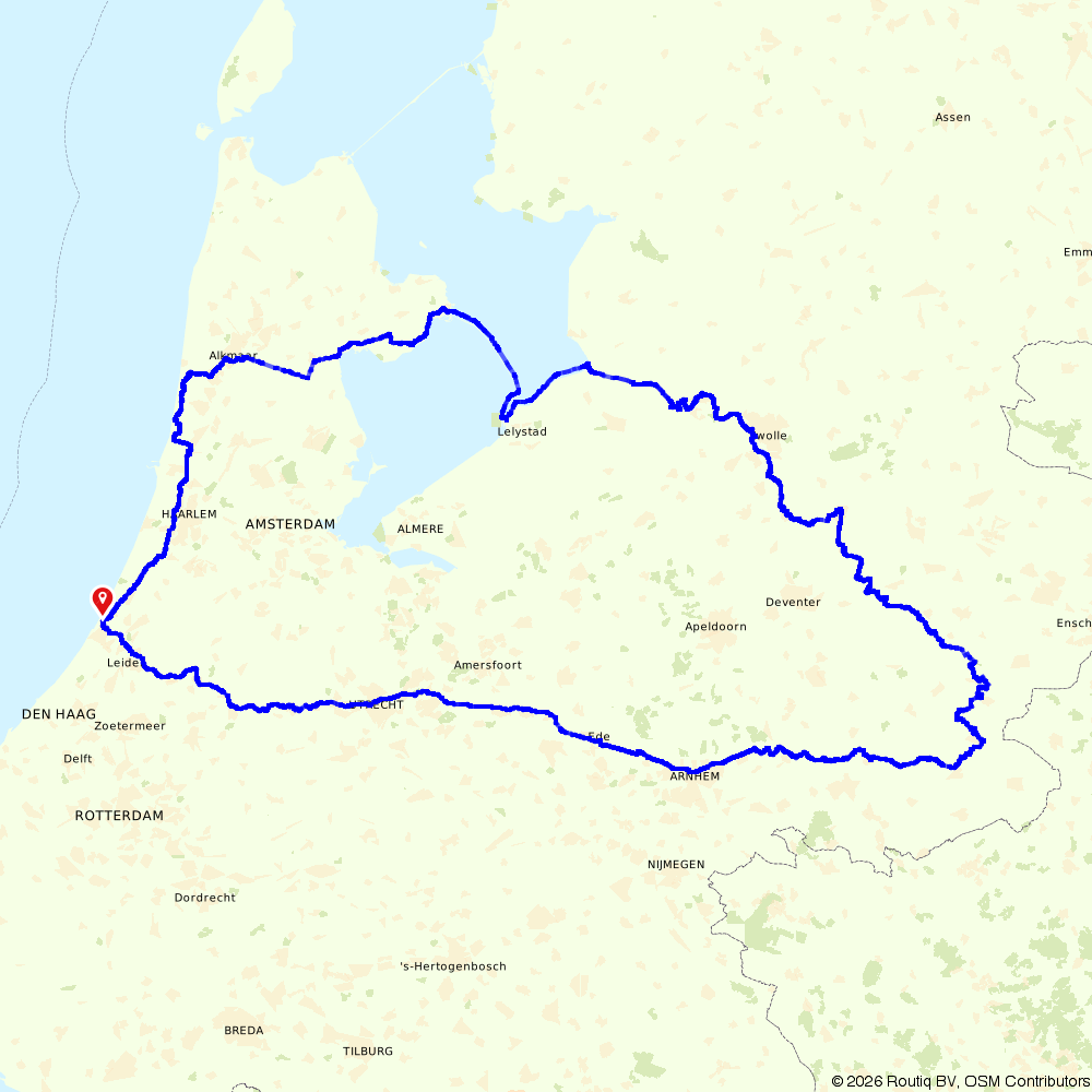 tour of the Netherlands - Katwijk - Cycling route | Route.nl
