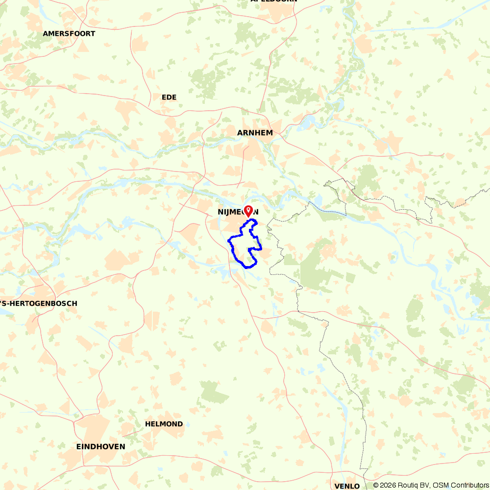 Long distance walk - Nijmegen - Hiking route | Route.nl