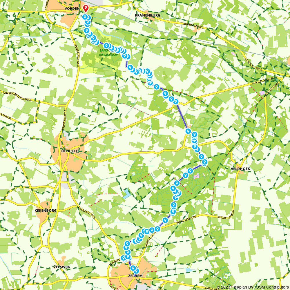 Zelhem Vorden - - Hiking route | Route.nl