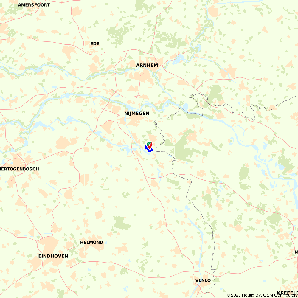 Pee corner - Mook en Middelaar - Hiking route | Route.nl