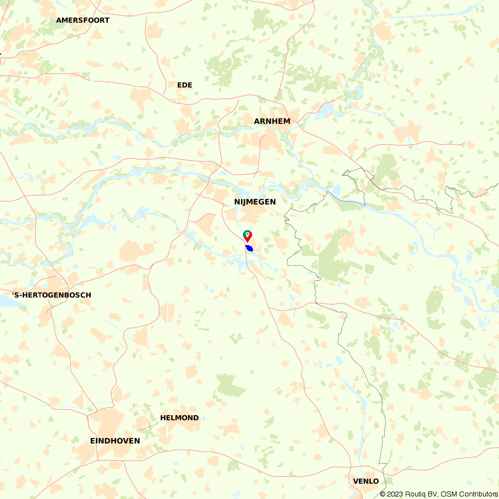 8.4 there and back - Heumen - Hiking route | Route.nl