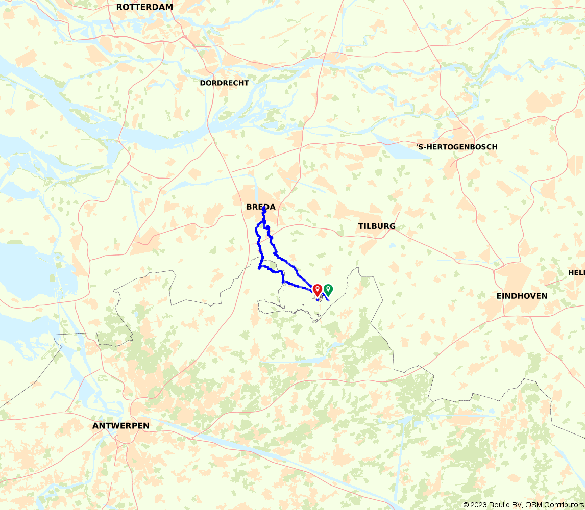 Tour Baarle-Nassau via Breda - Baarle-Nassau - Cycling route | Route.nl