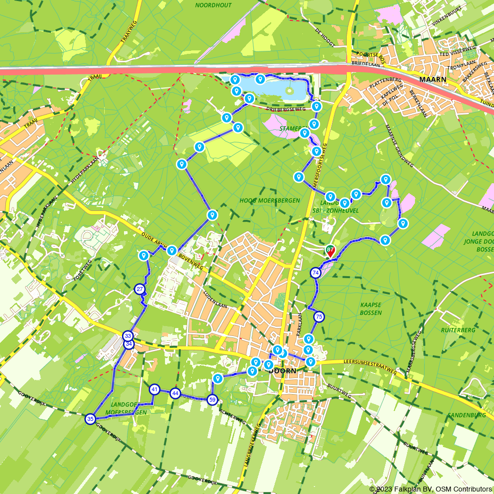 Rondje Doorn met pittige daling en stijging - Utrechtse Heuvelrug ...
