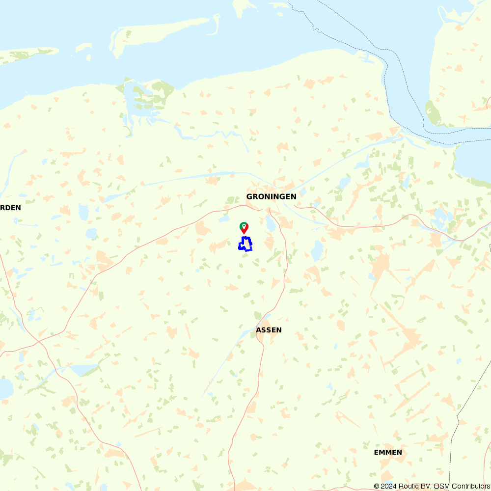 Round Peize - Noordenveld - Hiking route | Route.nl