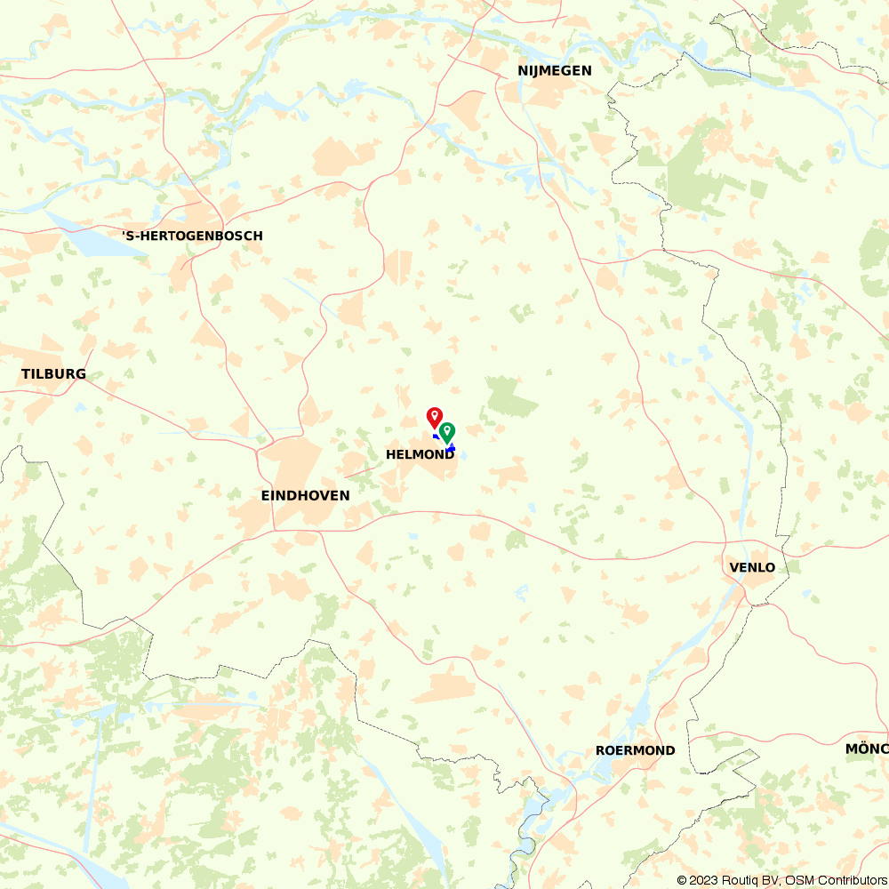 practice track 1 - Helmond - Hiking route | Route.nl
