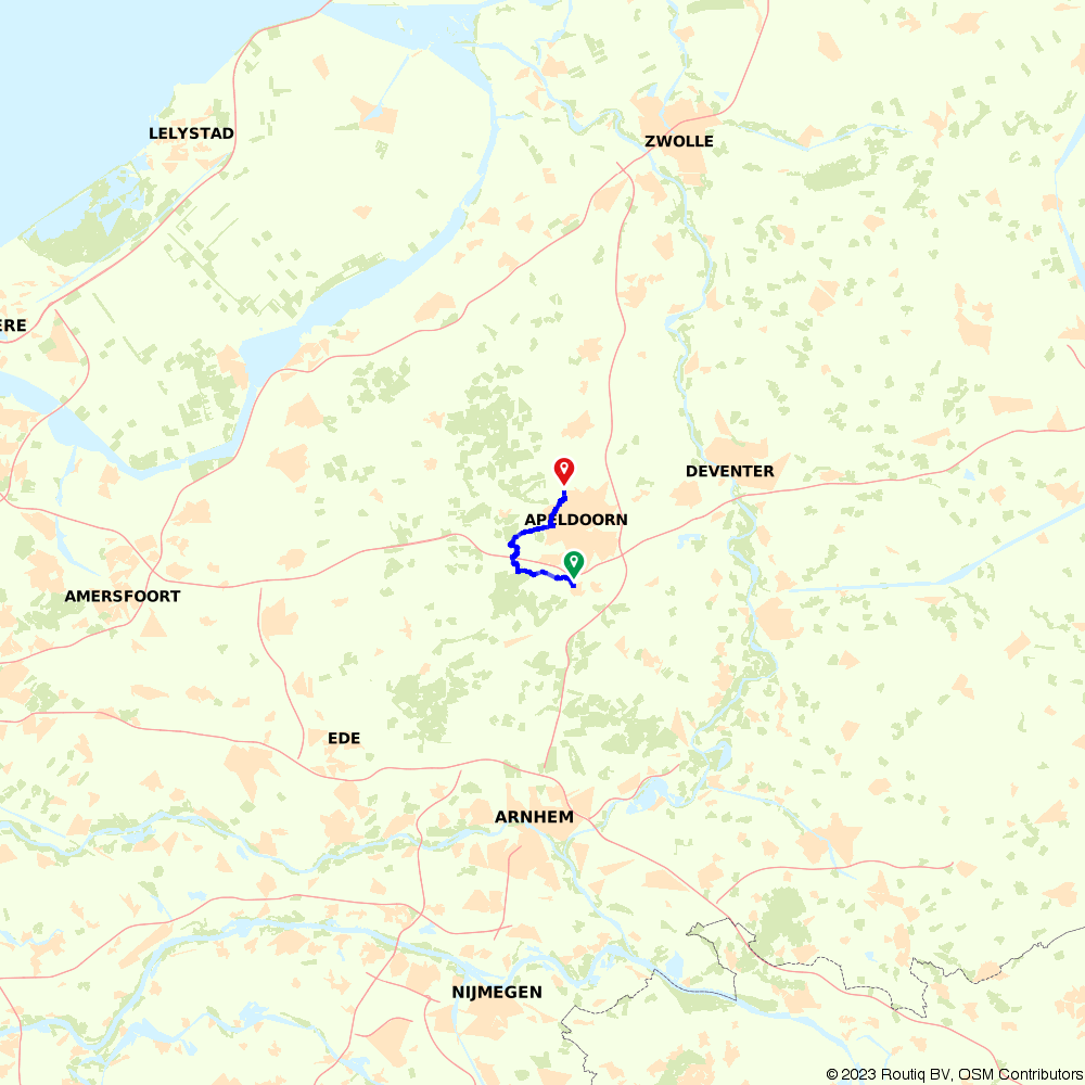 Beekbergen-PaleisHetLoo - Apeldoorn - Fietsroute | Route.nl