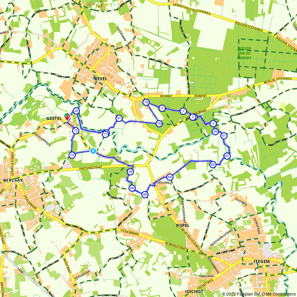 Frame 10 - Berlaar - Hiking route | Route.nl