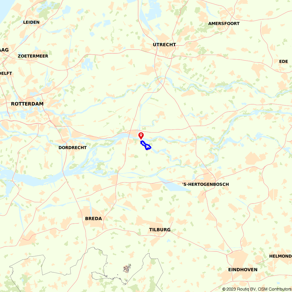 Rijswijk 10.6 km - Altena - Hiking route | Route.nl