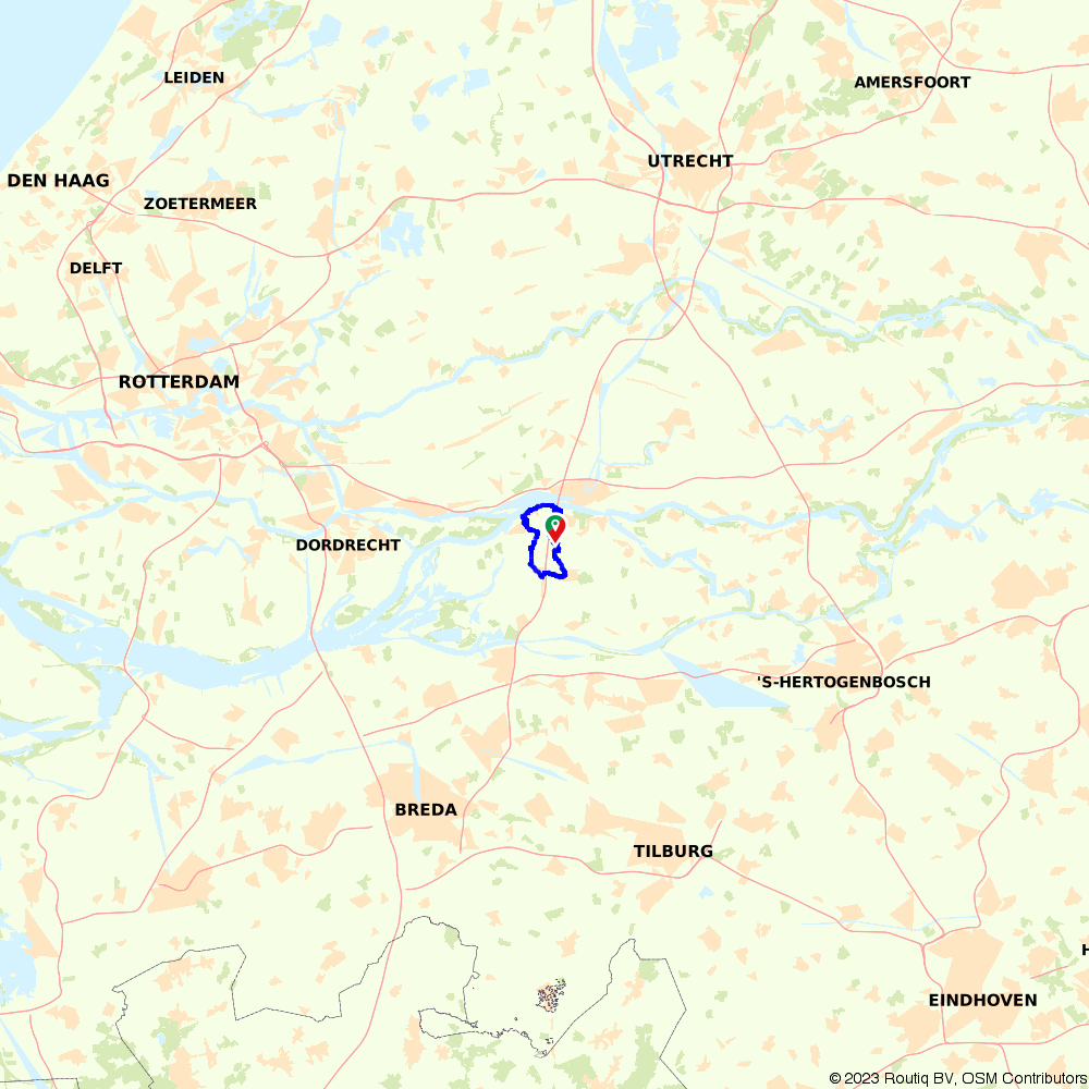 Kildijk Sleeuwijk route - Altena - Hiking route | Route.nl