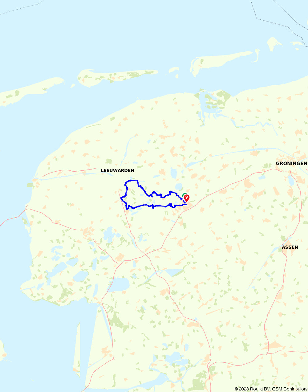 ferries route Oudega - Smallingerland - Cycling route | Route.nl
