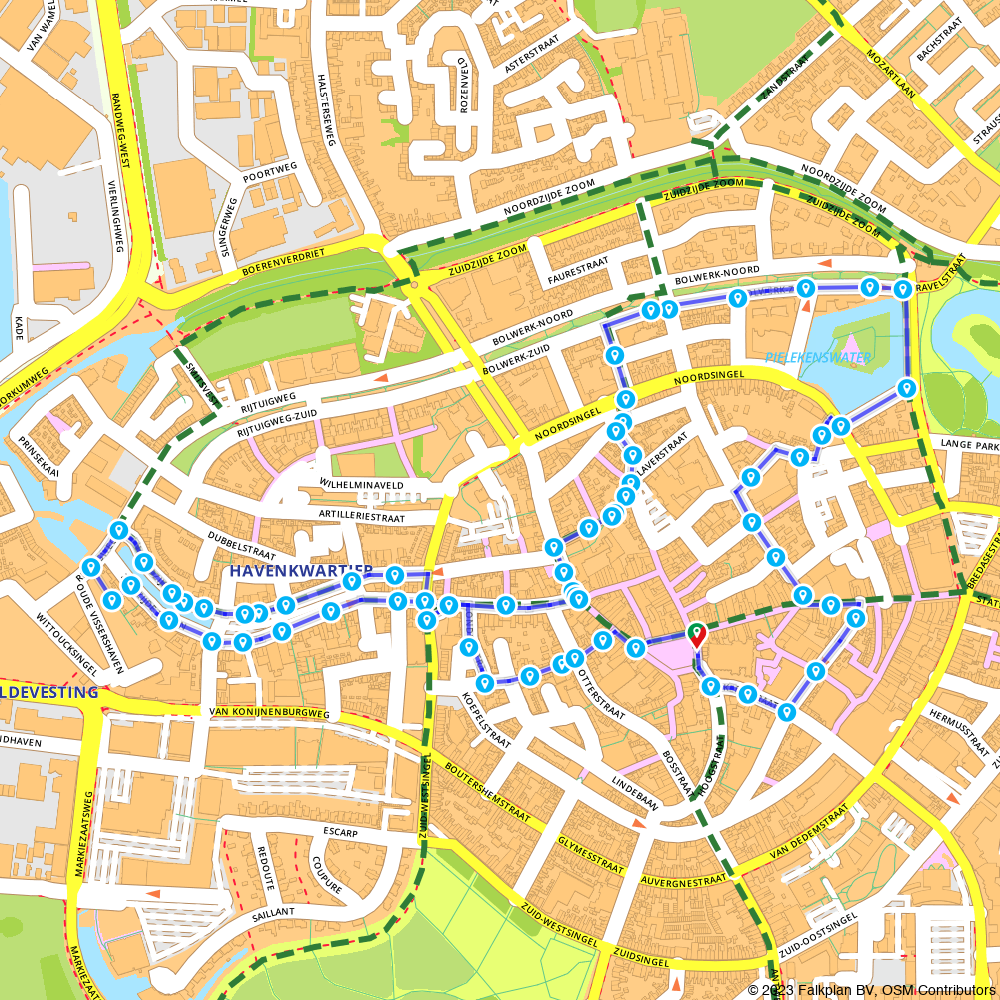 City walking route Bergen op Zoom - Bergen op Zoom - Hiking route ...