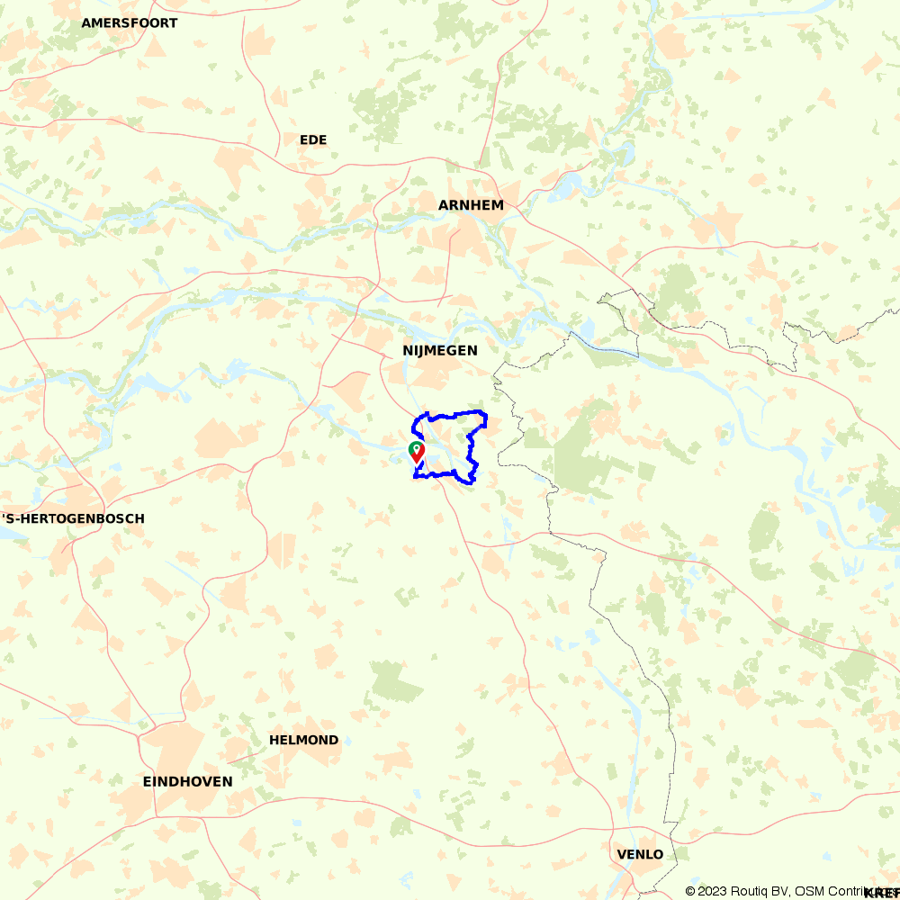 Brabant - Limburg - Gelderland - Cuijk - Fietsroute | Route.nl