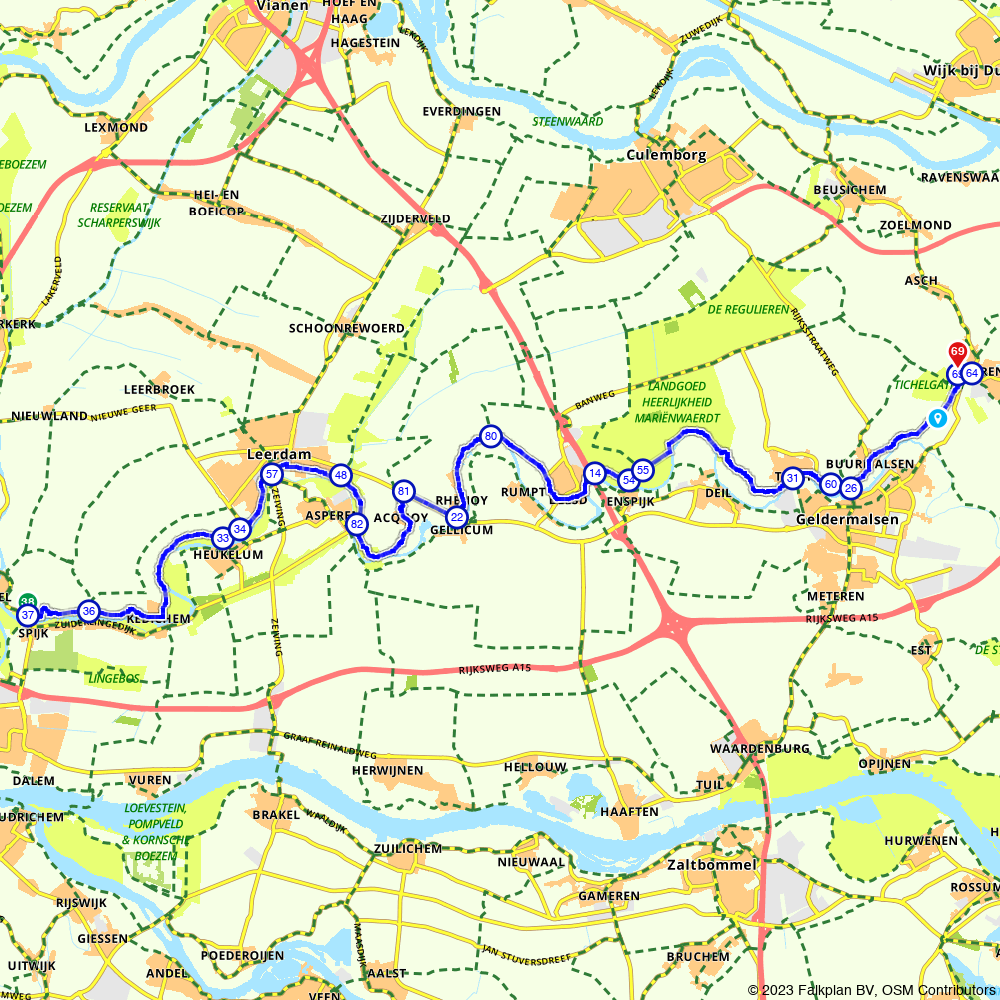 Along the Linge, from Arkel to Buren - West Betuwe - Cycling route ...