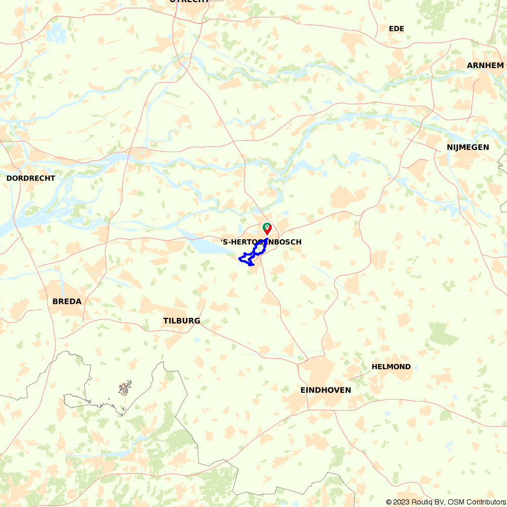 Den Bosch - 's-Hertogenbosch - Hiking route | Route.nl