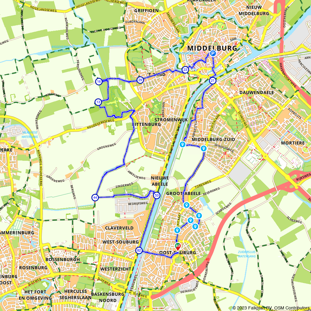 Oost Souburg Middelburg - Vlissingen - Wandelroute | Route.nl