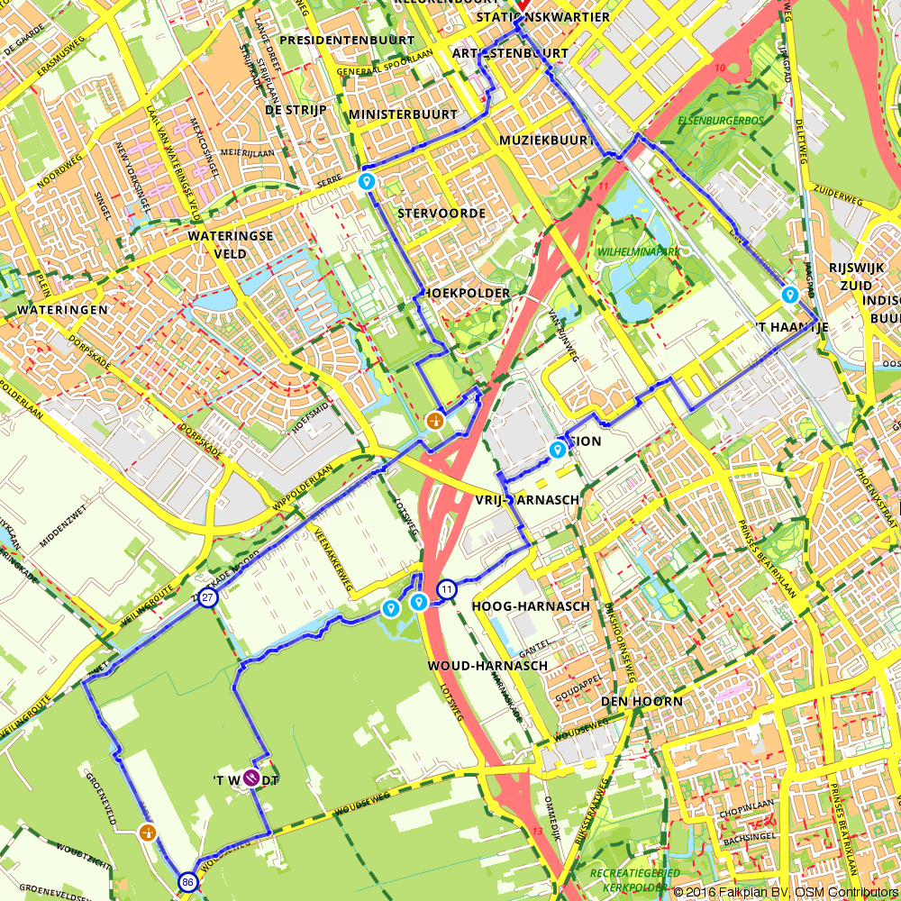 Mill route - Rijswijk - Hiking route | Route.nl