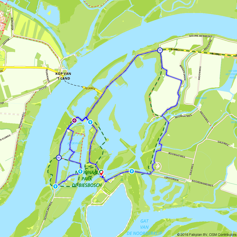 Biesbosch working dam - Altena - Hiking route | Route.nl
