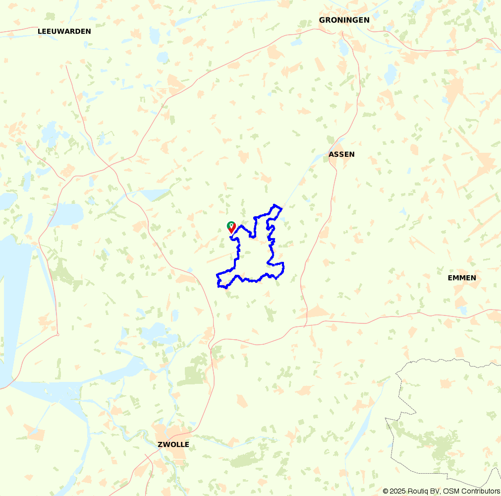 Explore two national parks around Wapse - Westerveld - Cycling route ...